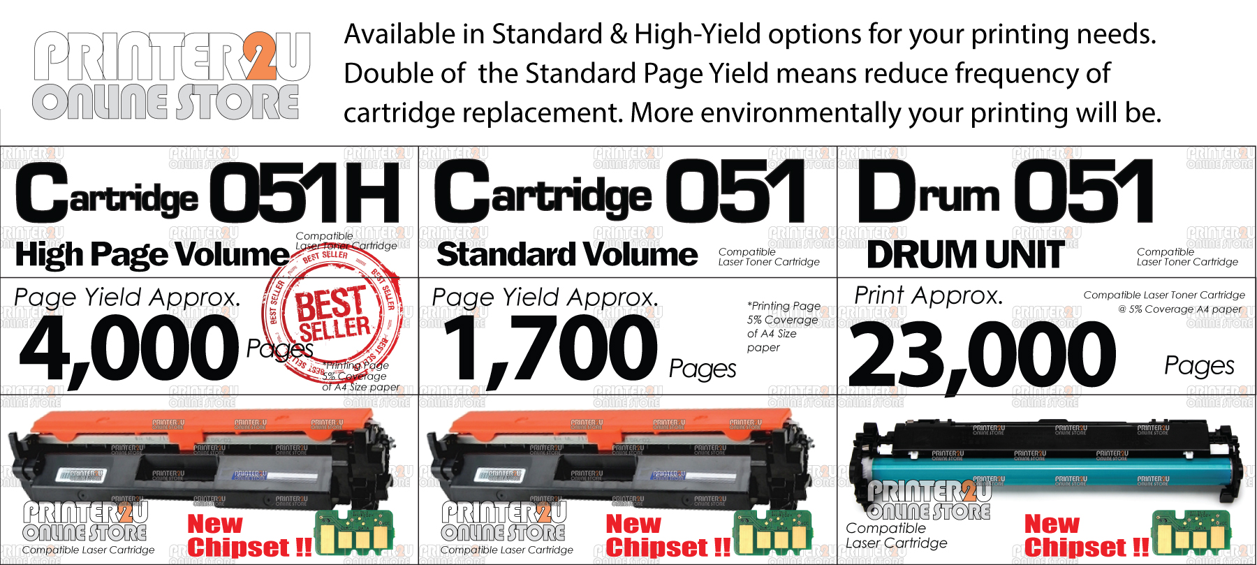 Compatible Canon CRG CART Cartridge 051H 051 LBP161dn LBP162dw MF263dn ...