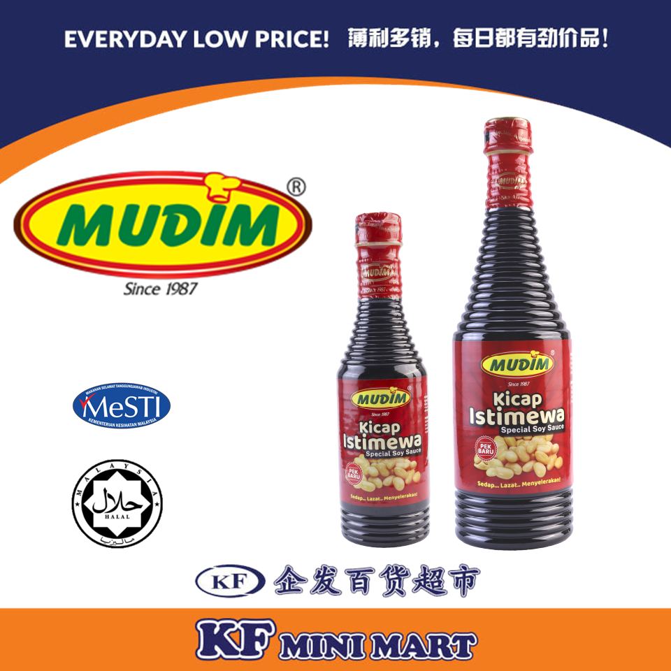 NEW MUDIM Kicap Istimewa 450ml / 900ml Soy Sause MUDIM Sos Cili Pedas ...