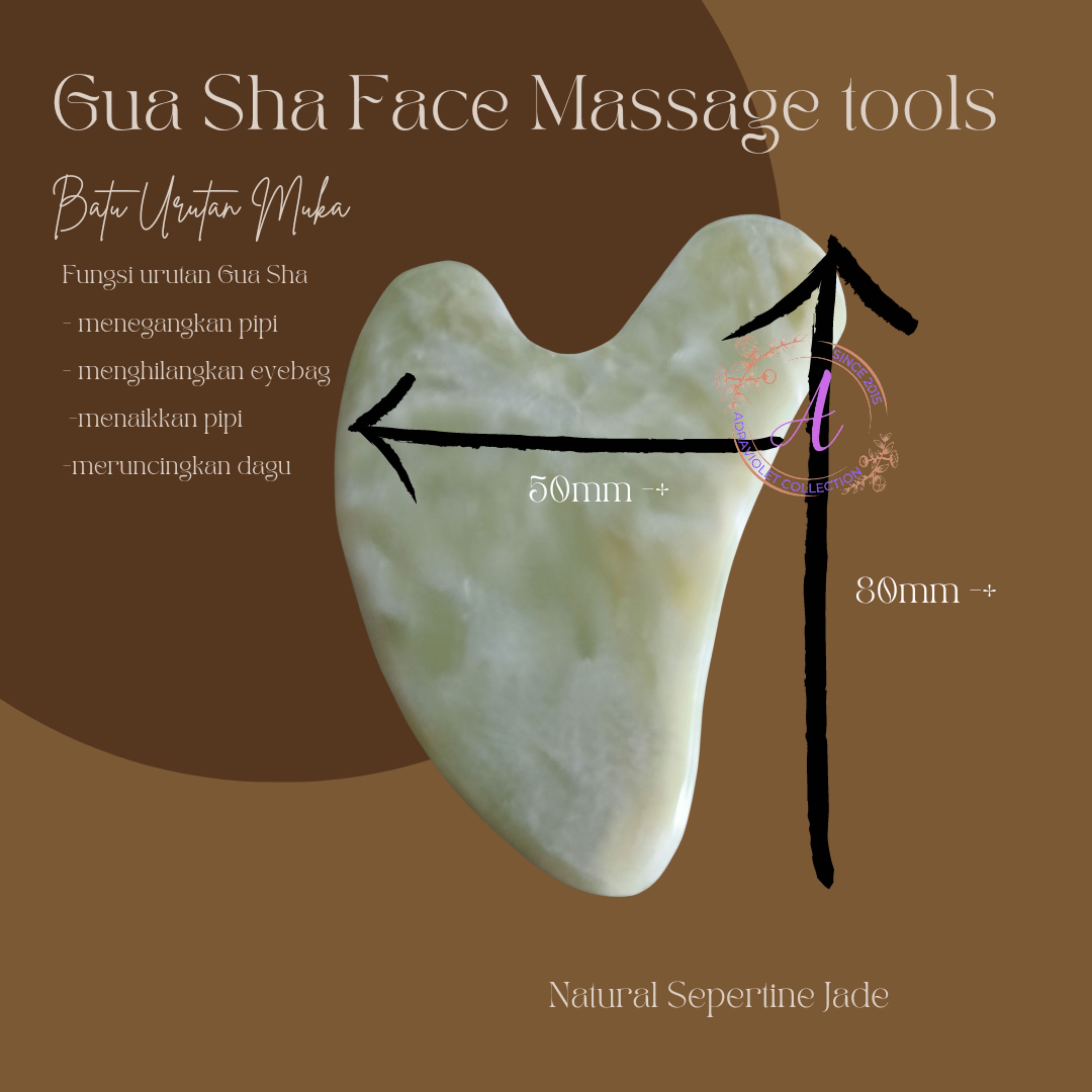 Batu Urut Muka Gua Sha Original Face Massage Board Facial Stone Tool ...