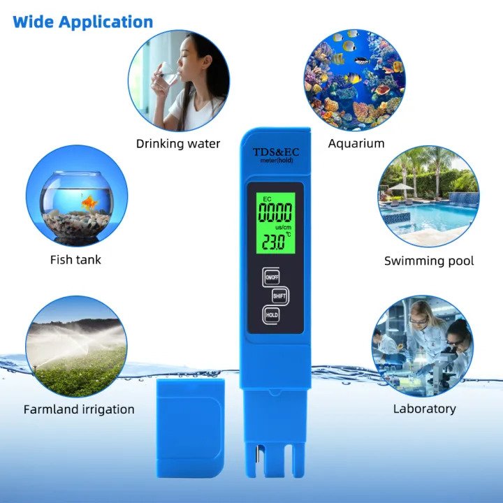 (NEW) EC METER TDS PPM Tester for hydroponic fertigasi hidroponik baja ...