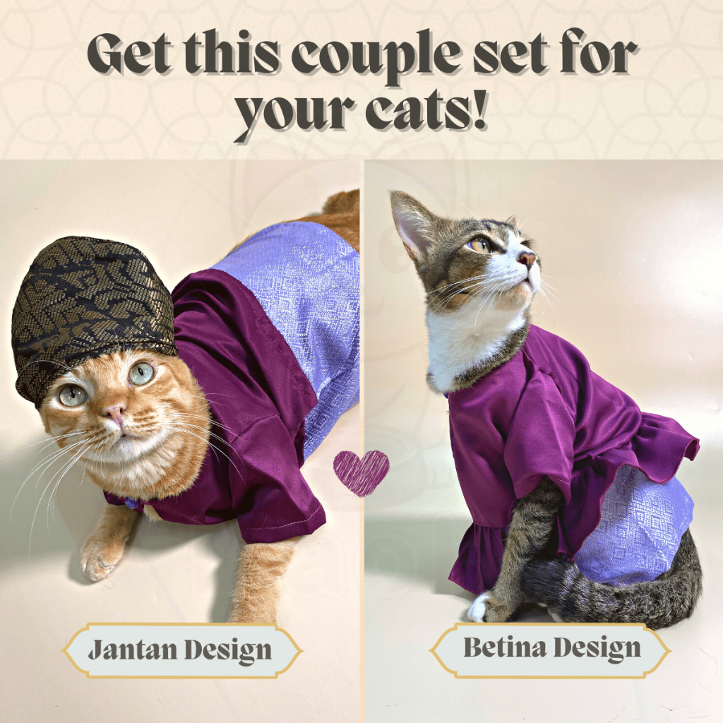 MaoH Baju Raya Kucing Jantan (Dark Purple) Teluk Belanga Sampin 2024 ...