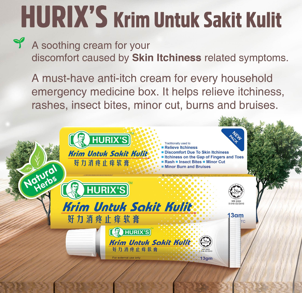HURIX'S Krim untuk Sakit Kulit (13gm) | Shopee Malaysia