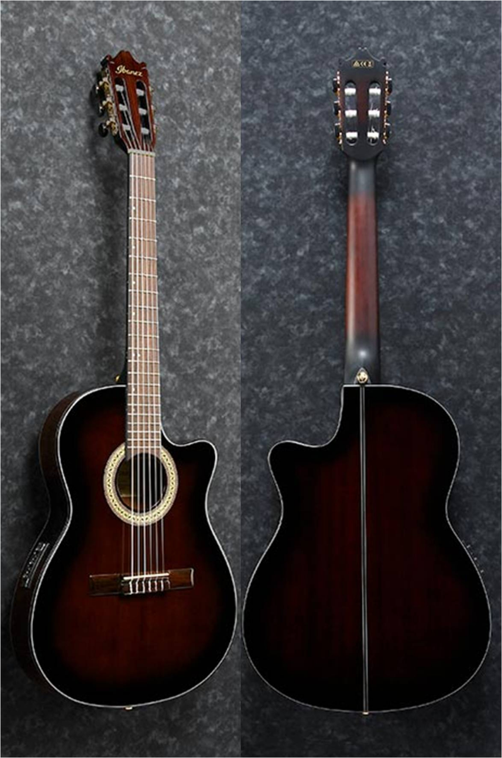Ibanez Guitar /Ibanez GA35TCE-DVS GA Series Classical Acoustic Electric ...