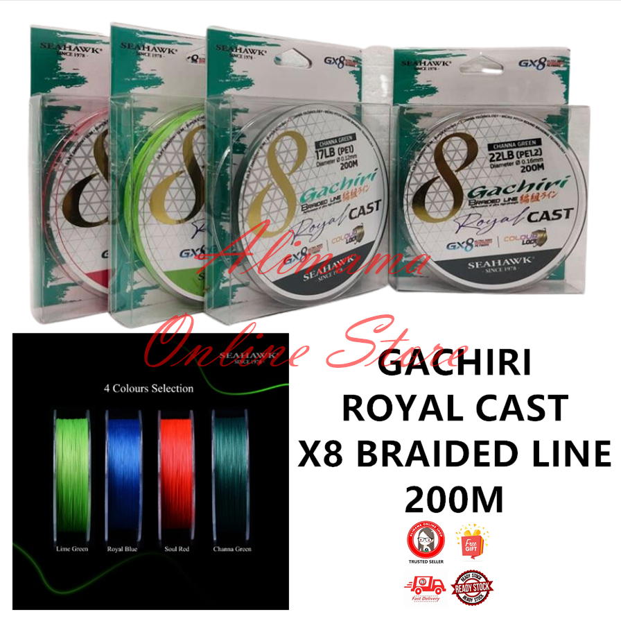SEAHAWK GACHIRI ROYAL CAST GX8 200M BRAID LINE X8 SULAM TALI BENANG PANCING | Shopee Malaysia