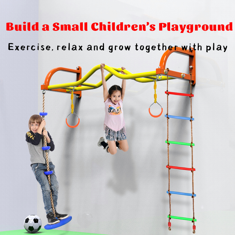 Colourful Rope Ladder Kids Climbing Rungs Children Fitness Rope Swing ...
