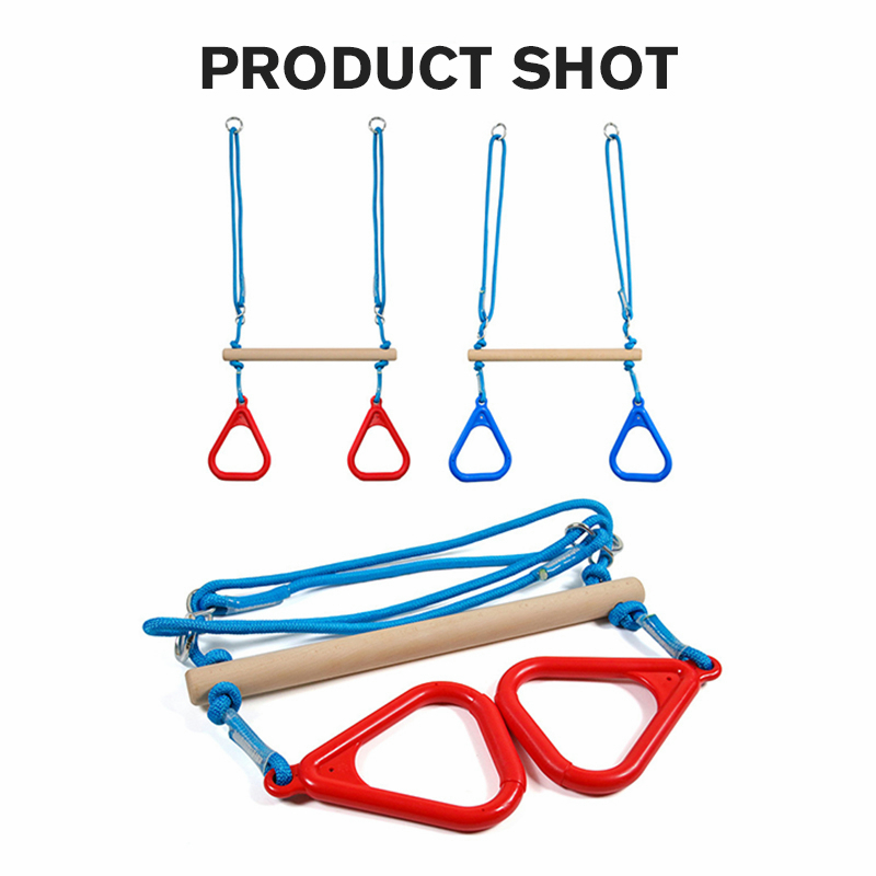 Kids Fitness Toys Adults Children Rings Swing Playground Flying Gym ...