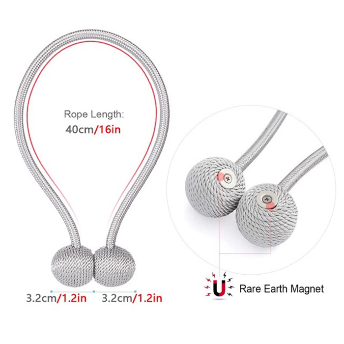 KKC 1Pcs Pengikat Langsir Magnet / Magnetic Curtain Tieback Ball ...