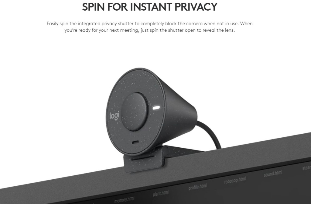 Logitech Brio 300 Full HD 1080p Webcam with Microphone USB-C Privacy ...