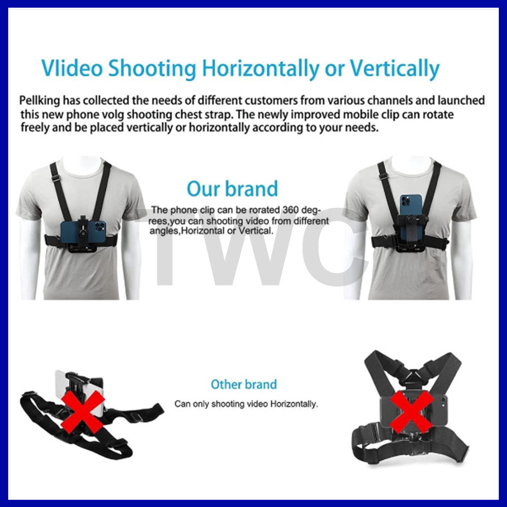 Chest Strap Mount Mobile Phone Chest holder Mount Selfie Action Body ...