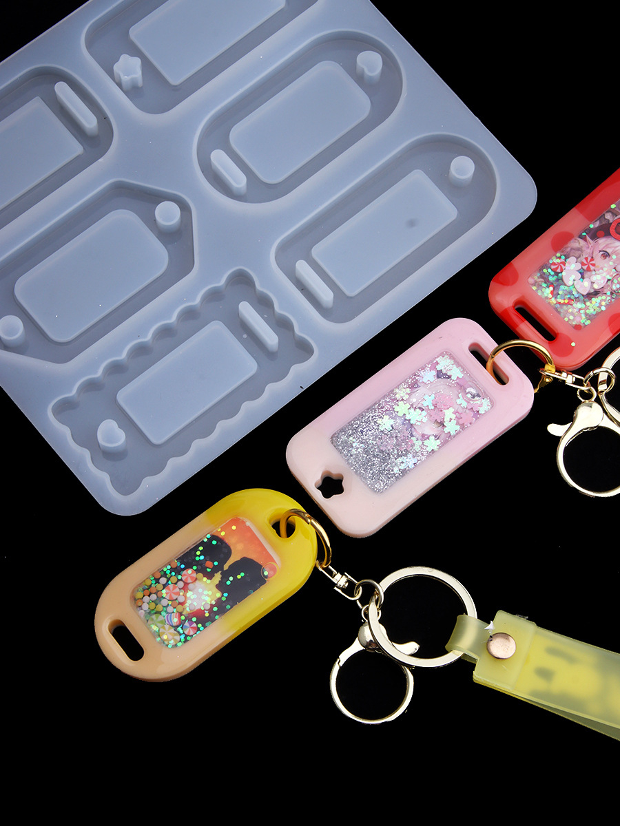 Key Chain Silicone Mold for Epoxy Resin Crystal Clear DIY Craft Molds ...