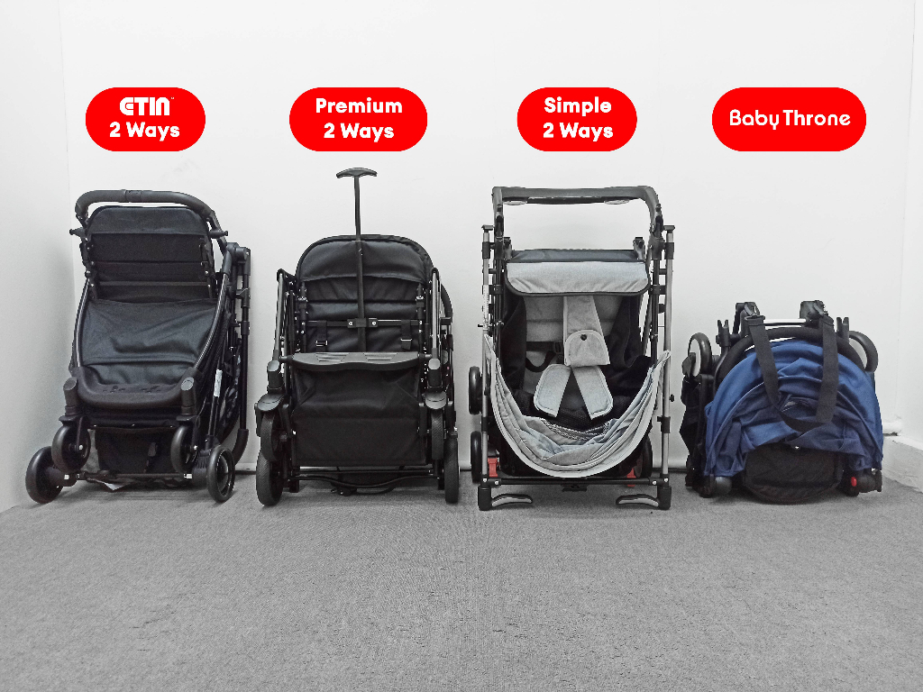 2 Way Baby Stroller Foldable Lightweight Newborn Travel Trolley Bayi ...