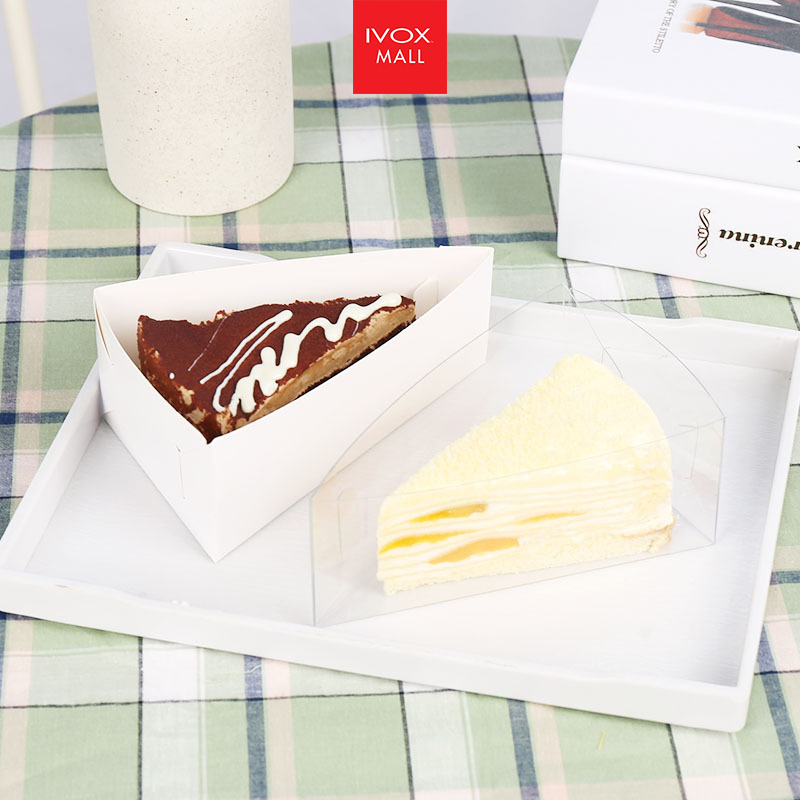 🍰🍰 Slice Cake Box 1pcs 6~8inch Cake Semicircle Slice Cake Box Bekas ...