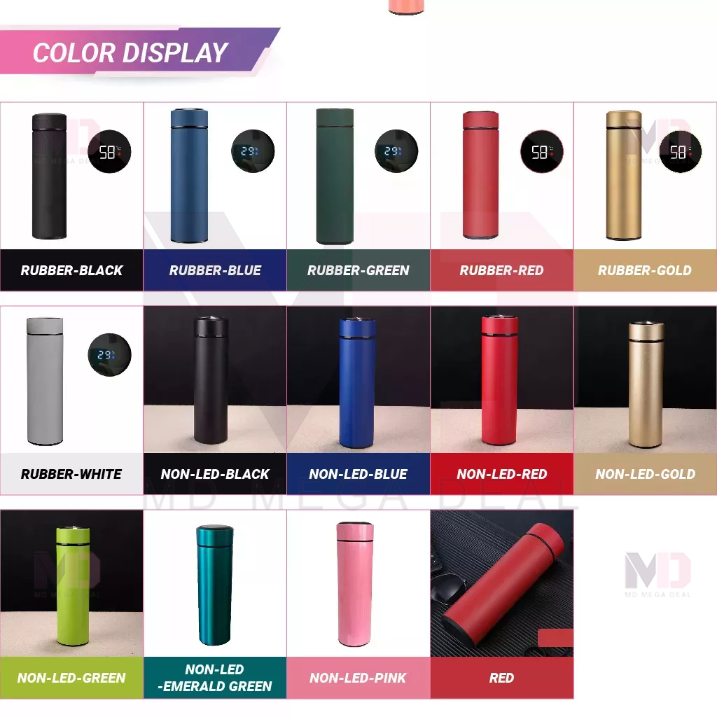《Mega Deal》Smart LED temperature display Vacuum Flask Thermos Keep Warm ...
