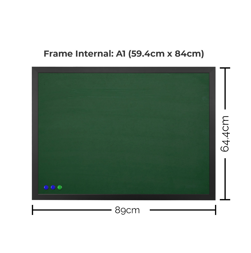 Frambie Framed Magnetic Chalkboard | A2 A1 Blackboard With Frame For Drawing Sketching Teaching ...