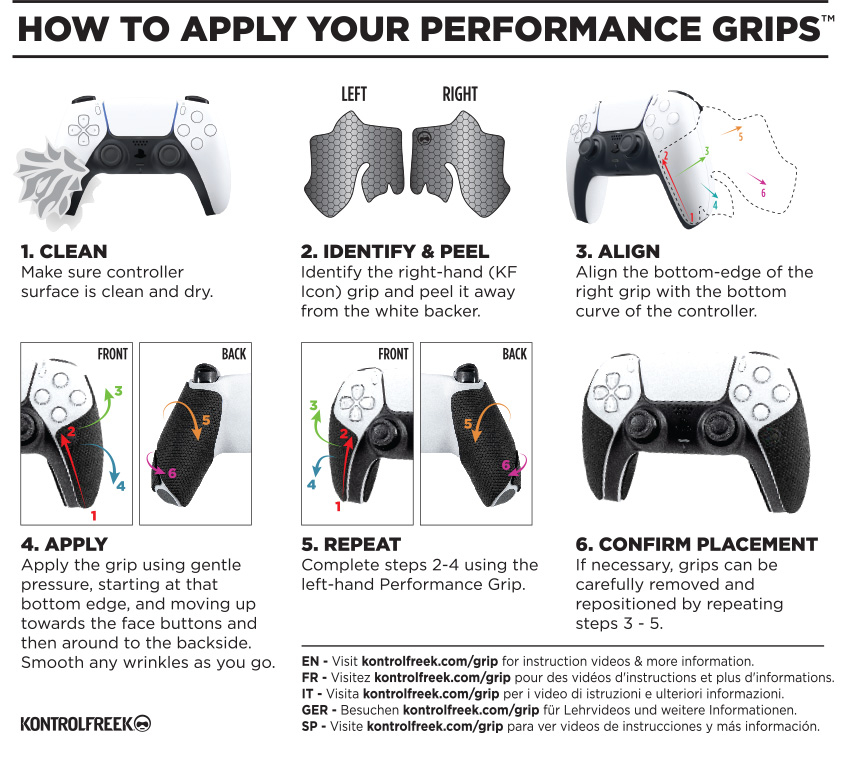KontrolFreek Honeycomb-Stamped Performance Grips XT Extra-Thin For PS5 ...