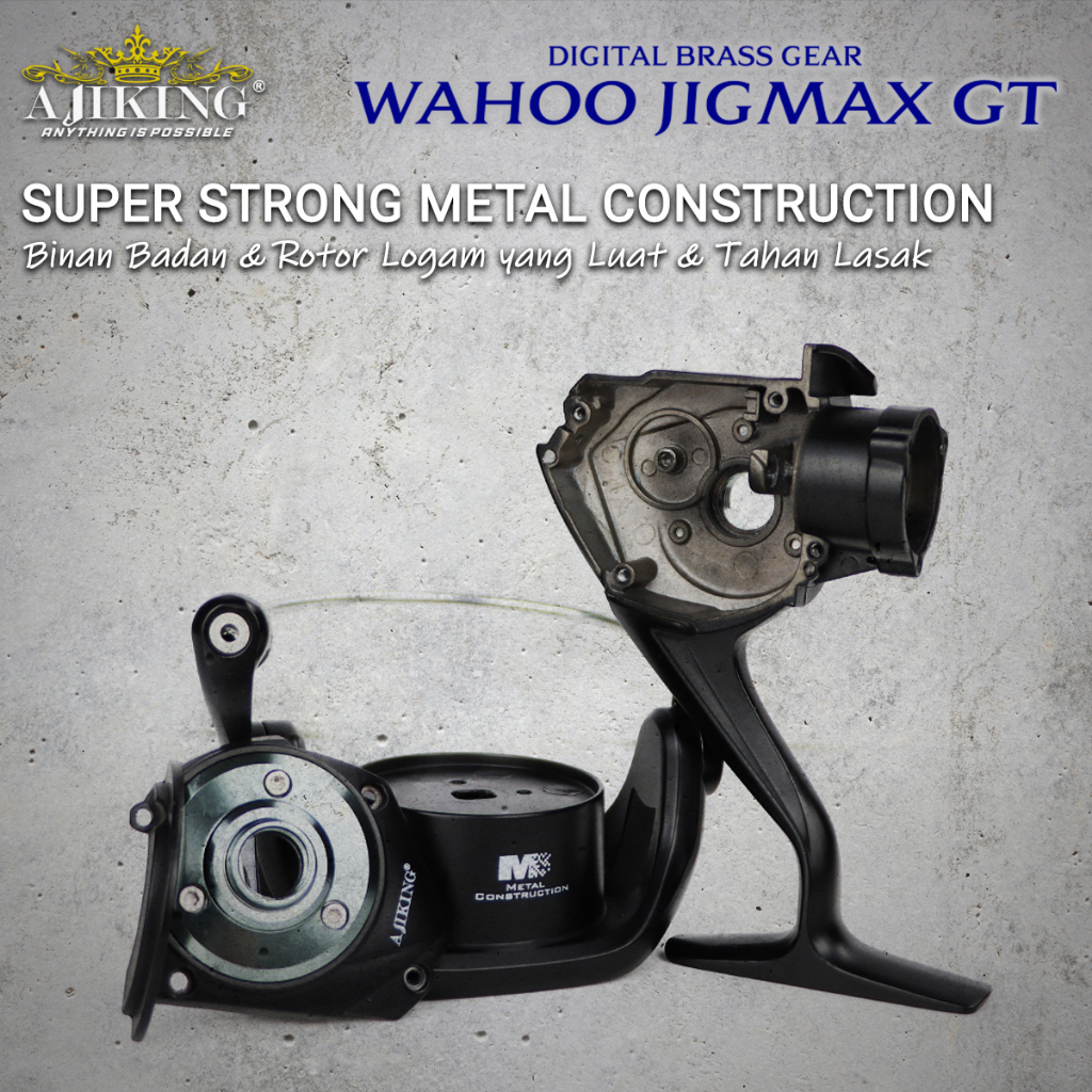 20Kg-25Kg Ajiking Wahoo Jigmax GT Saltwater Inshore Offshore Spinning ...