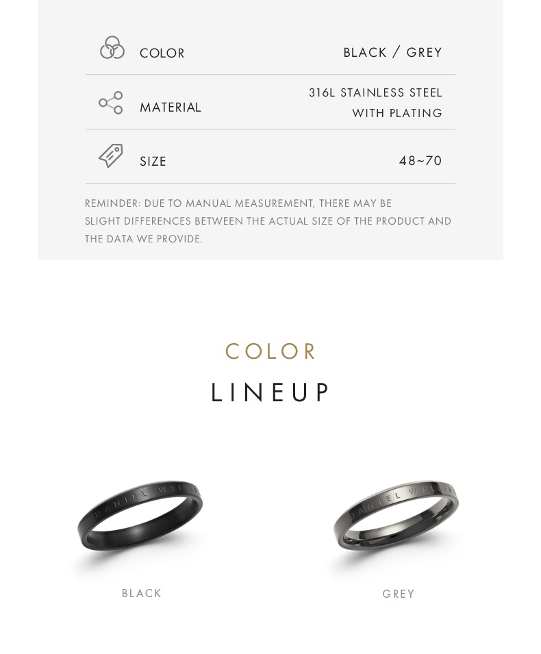 Daniel Wellington Classic Ring Black - Unisex Ring - Couple Rings ...