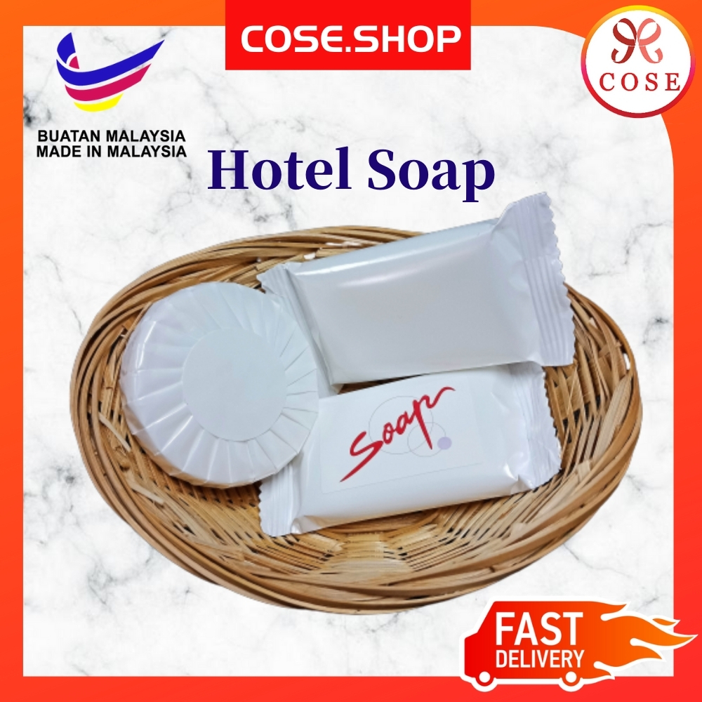 COSE (100pcs)15g, 20g Round Budget Hotel Soap Homestay Bath Soap Sabun ...