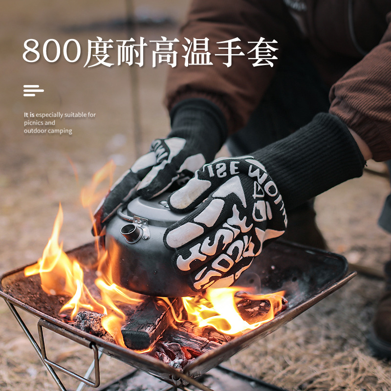 UtanKing™ Anti Scalding Protective Glove Silica Camping Gloves BBQ ...