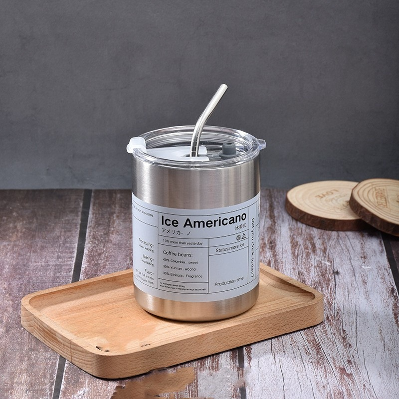 300ml/600ml ice Hot coffee Americano INS Style Stainless Steel Handy Cup Car Camping Direct ...