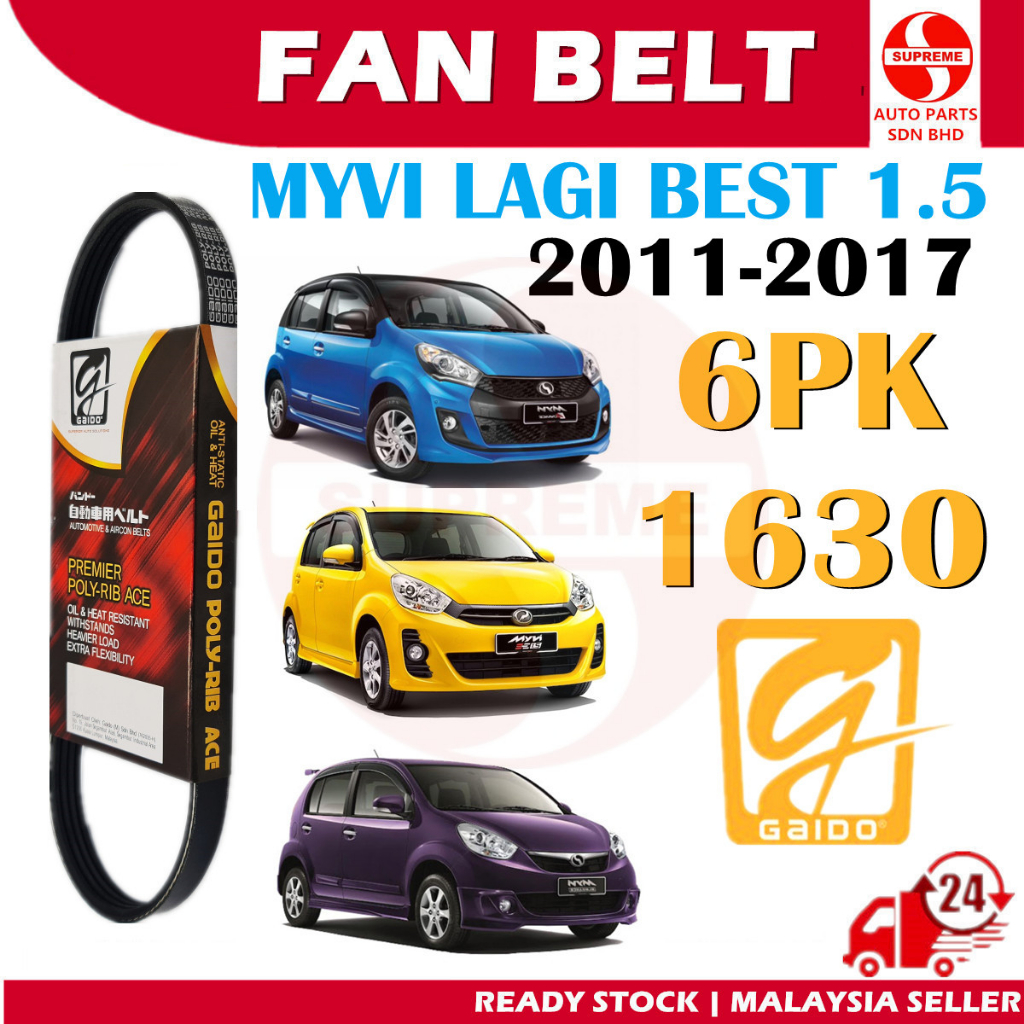 S2U Original Gaido Fan Belt Myvi Lagi Best 1.3 1.5 D20N Alza Bezza 1.0 ...
