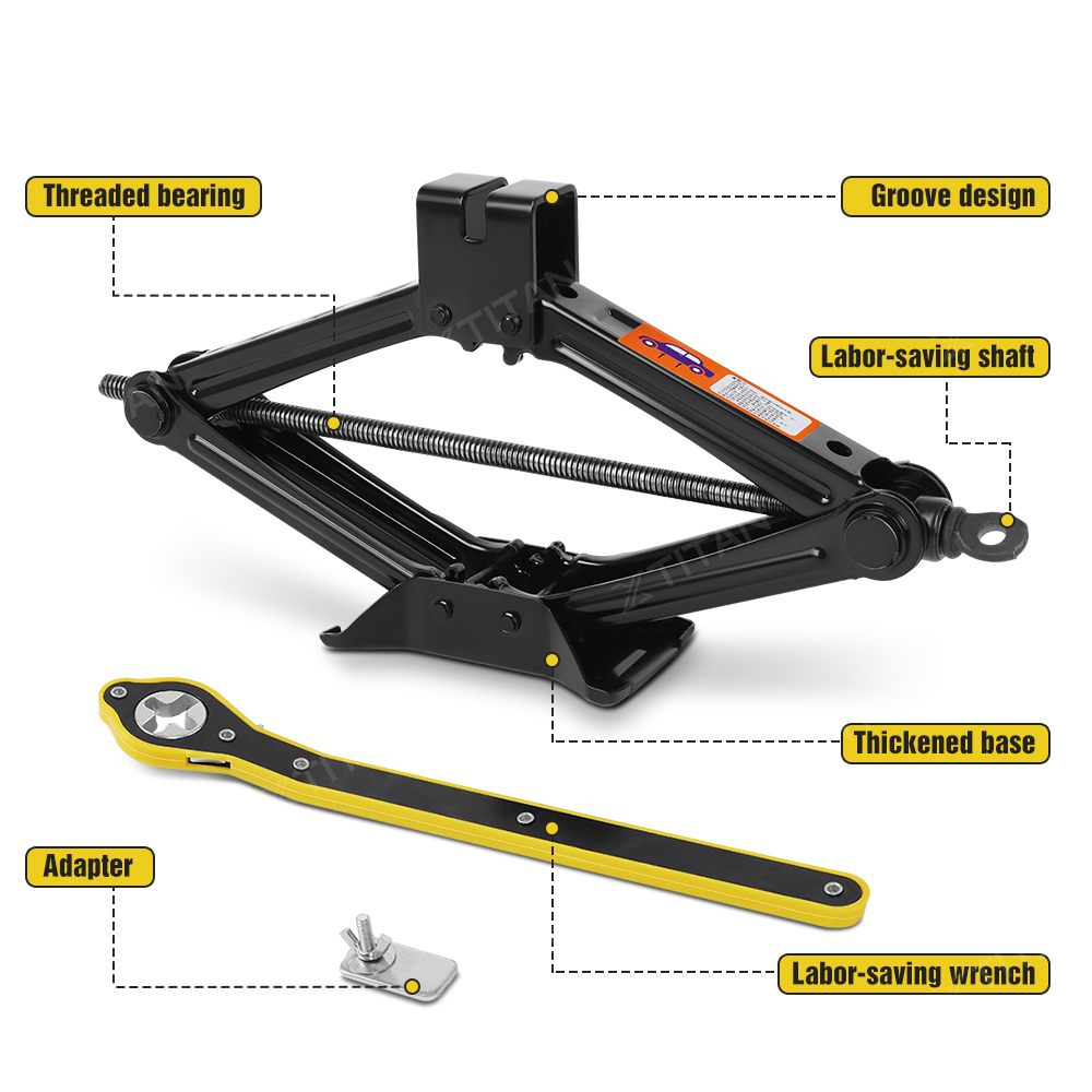 1.0 / 1.5 / 2.0 Ton Heavy Duty Scissor Jack Car Repairing Tool Tyre ...