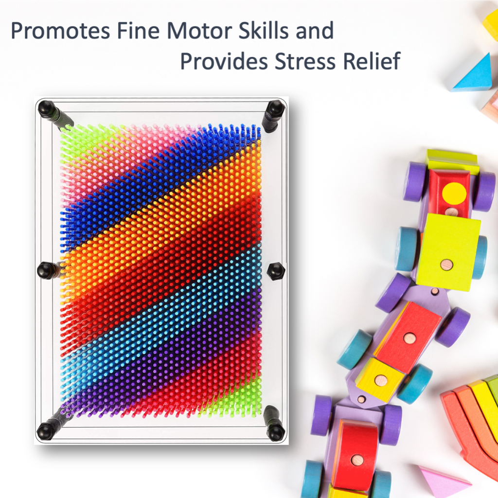 EvoGadgets – Creative 3D Rainbow Colour PIN ART / Pinart Toy / Puzzle ...