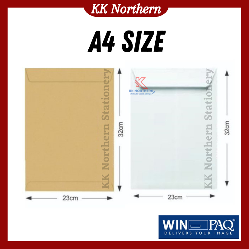 (5pcs) Envelope A4 9x12 3/4 Brown / White 23cm x 32cm Self Adhesive Envelopes A4 Sampul Surat ...