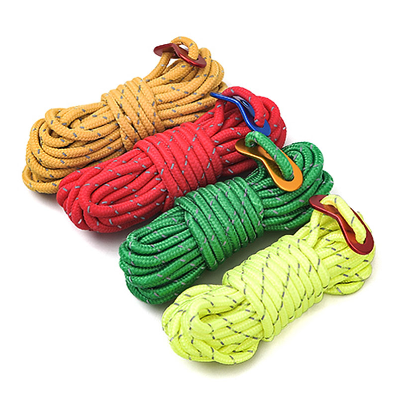 𝐖𝐄𝐀𝐓𝐇𝐄𝐑 𝐑𝐄𝐒𝐈𝐒𝐓𝐀𝐍𝐓 4 Meter Reflective Camping Rope Paracord Tent Ropes ...