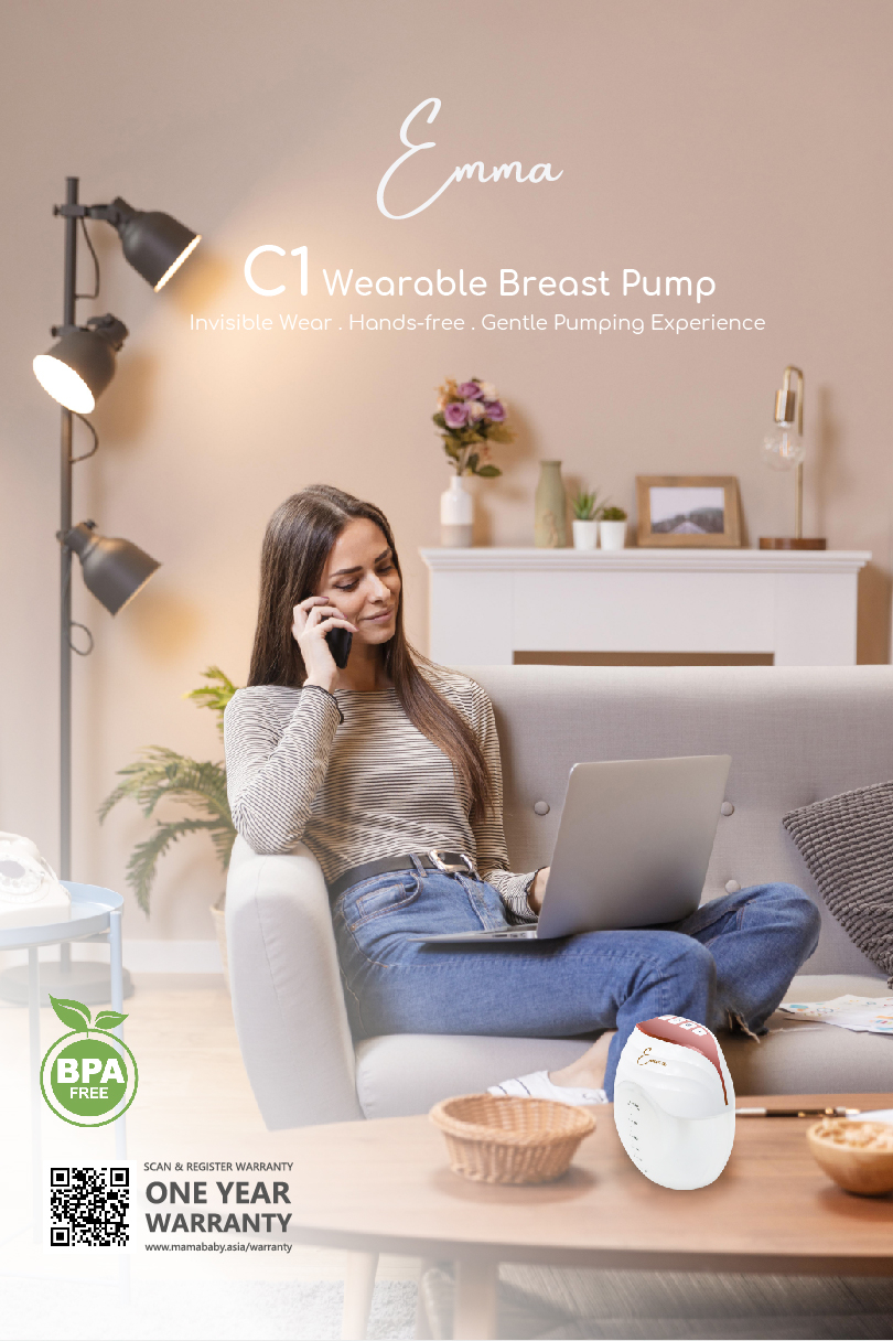 Emma C1 Wearable Breast Pump Wireless, Light Weight and Slimmest Breast Pump By Mama's | Shopee ...
