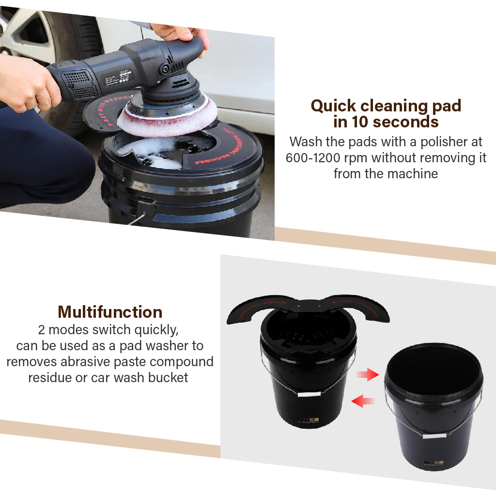 MYCB Universal Fast Pad Washer Bucket Buffing Pad Washer Compatible ...