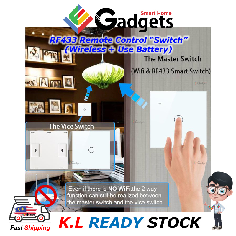RF433 Remote Control Switch (NO NEED INTERNET WiFi + WIRELESS + USE ...