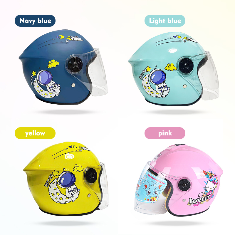 Motor Helmet Motorcycle Kids helmet budak Lelaki half Face Helmet HD ...