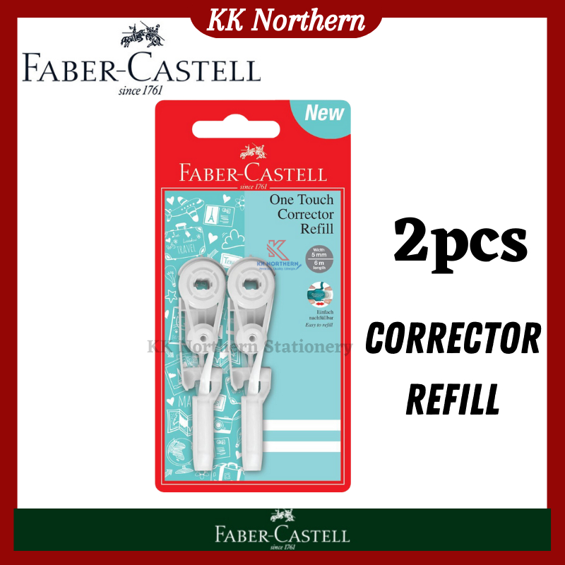 Faber-Castell One Touch Correction Tape Refillable+Refill (Value Pack ...