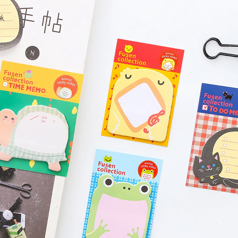 𝐋𝐄𝐀𝐕𝐄 𝐍𝐎 𝐌𝐀𝐑𝐊𝐒 Cute Animal Sticky Notes Message Reminder Sticker Note ...