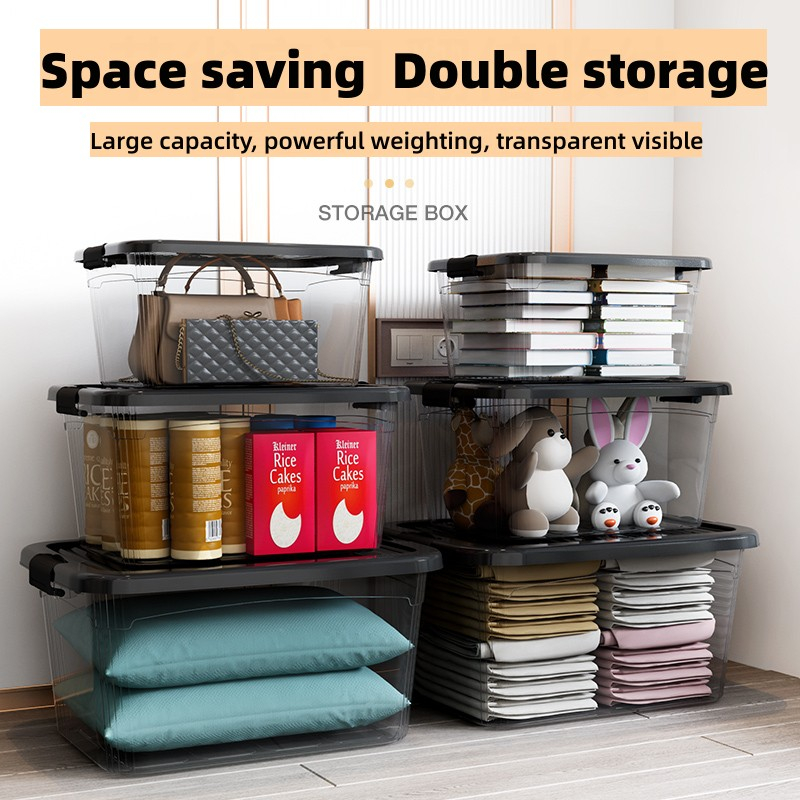 Clear Storage Box | Kotak Simpanan Lutsinar - Stackable Container ...