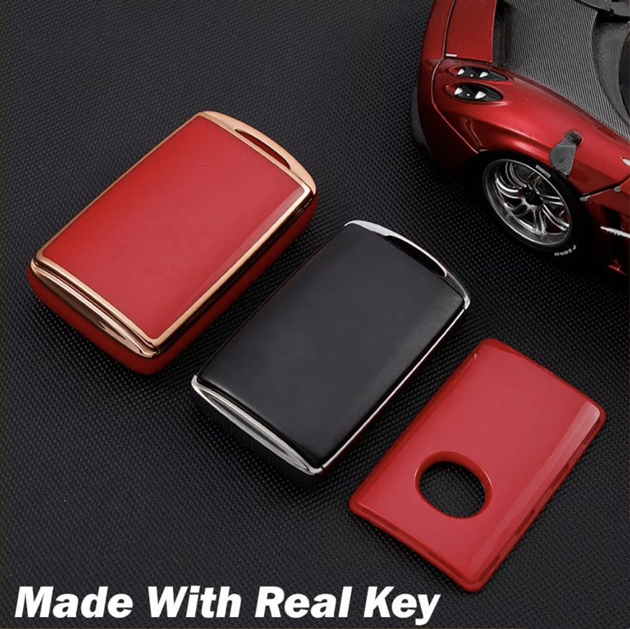 MAZDA Car Key Cover Chrome Reflection TPU Car Key Remote Casing Sarung ...