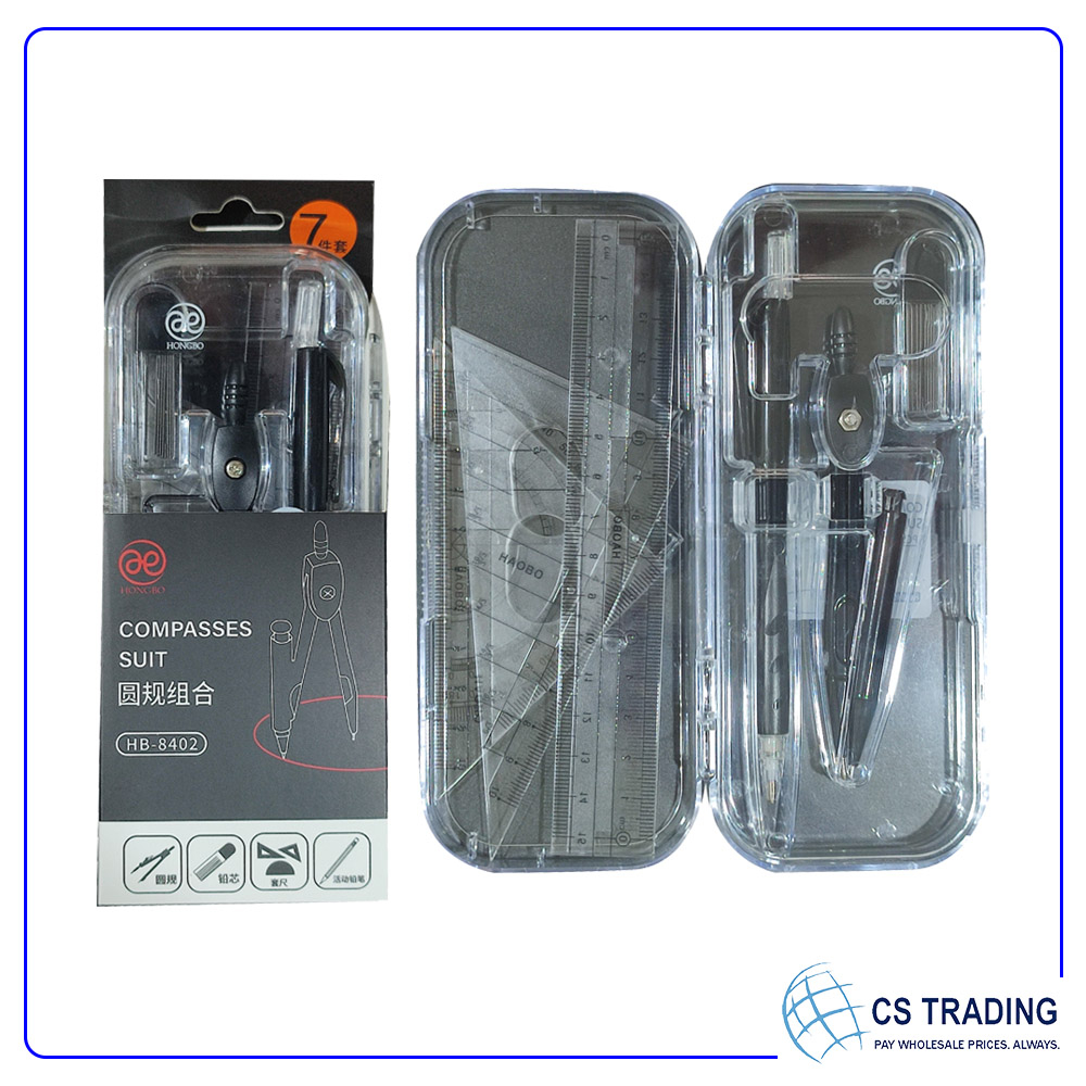 Student Compass Set Math Set Geometry 7-Piece / 8-Piece Kompas Belajar ...