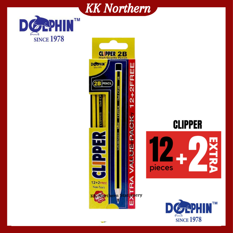 DOLPHIN 2B Pencil | Clipper Hexagon 12+2'S | Platinum Hexagon | 1 Drum ...