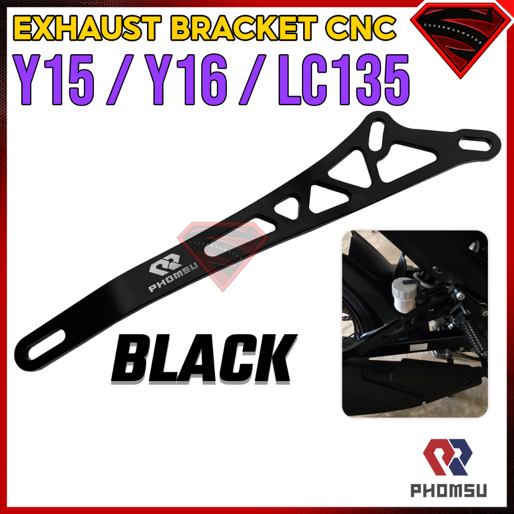 PHOMSU EXHAUST BRACKET CNC ADJUSTABLE Y15 Y15ZR Y16ZR LC135 135LC EKZOS ...