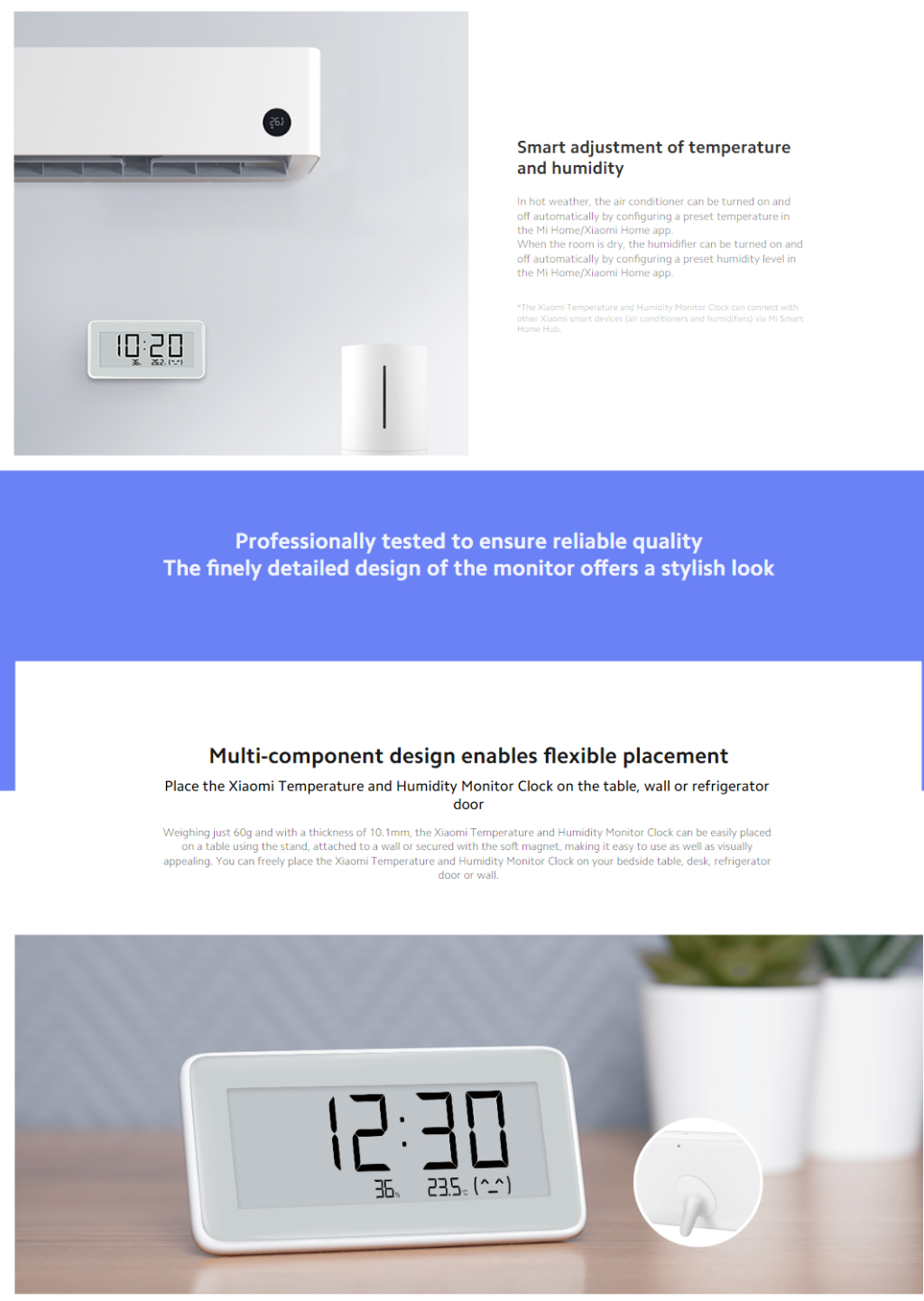 (Global) Xiaomi Mi Temperature And Humidity Monitor 2 | Mi Temperature ...