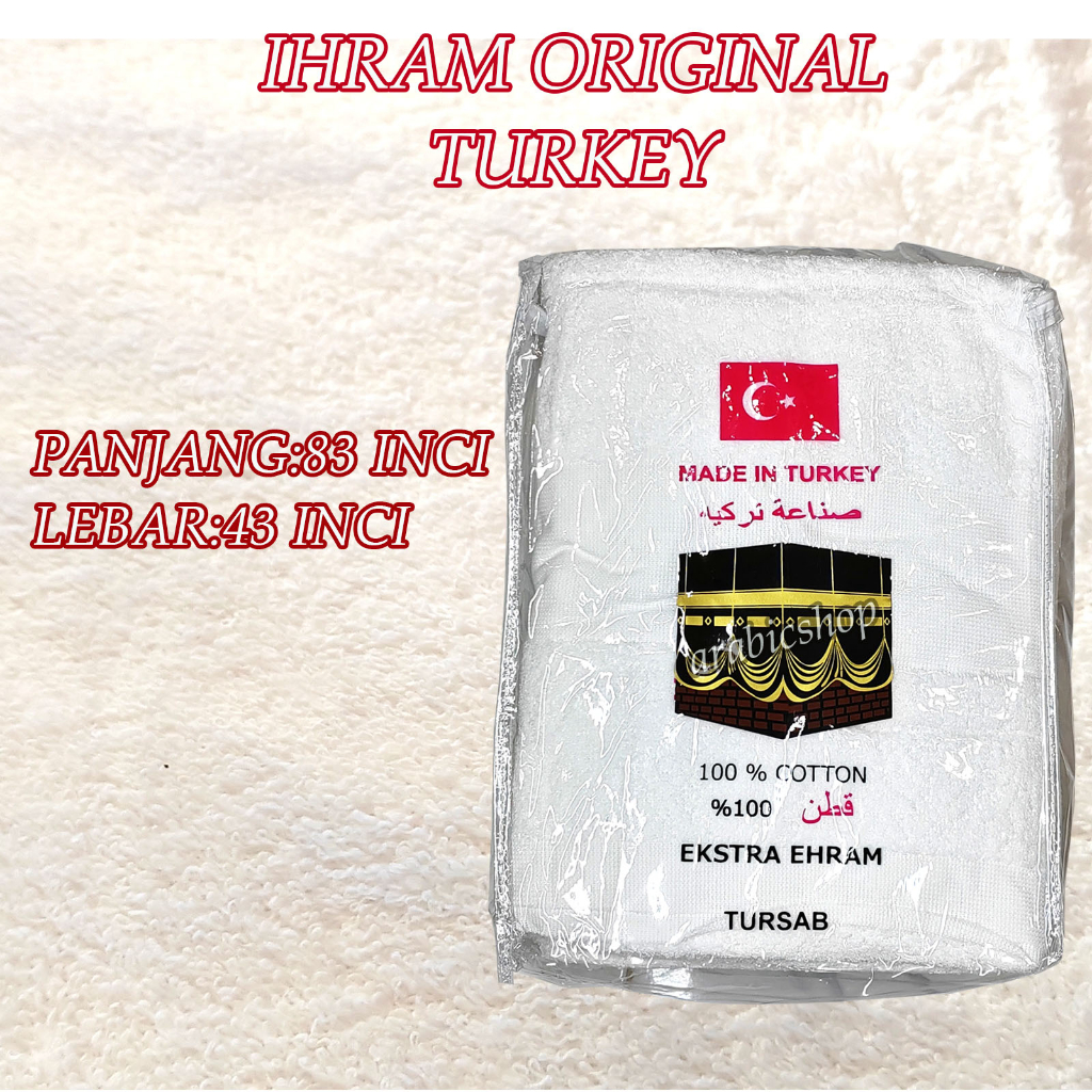 Starter Kit Haji Umrah 9 IN 1 Kain Ihram Turkey Cotton 100% Dewasa ...