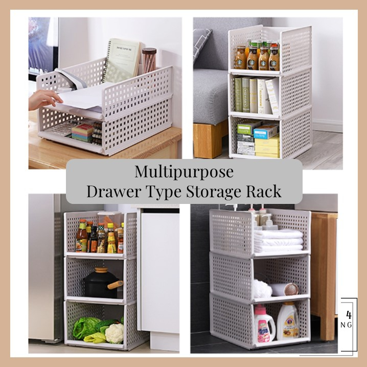 [TALL] Stackable Drawer Rack Storage Cabinets Wardrobe Organizer ...