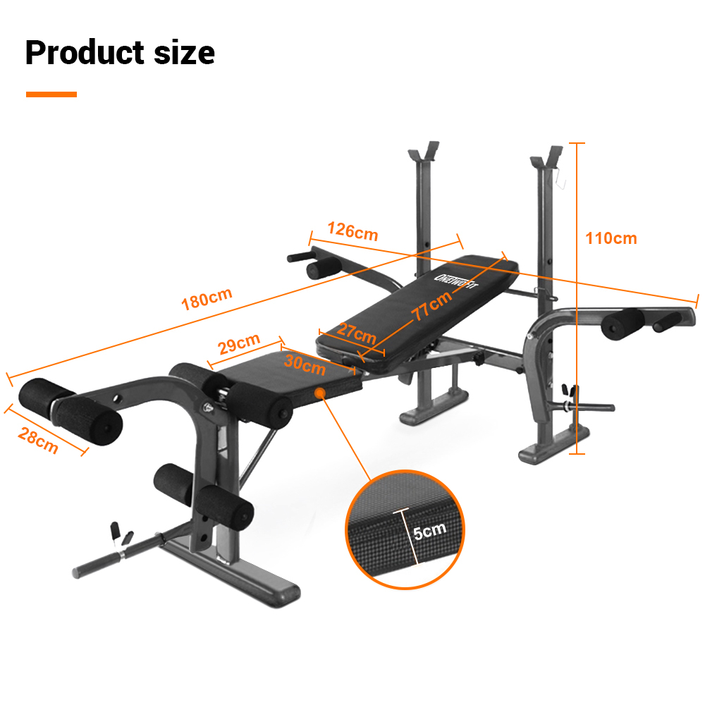 OneTwoFit Multitasking Weightlifting Bench Gym Bench Press Gym Chair ...
