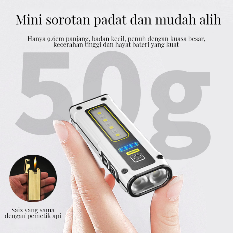 Hantar Stok Melayu) Lampu Bersuluh Suluh Cahaya Mini Mini Baru TYPE-C ...