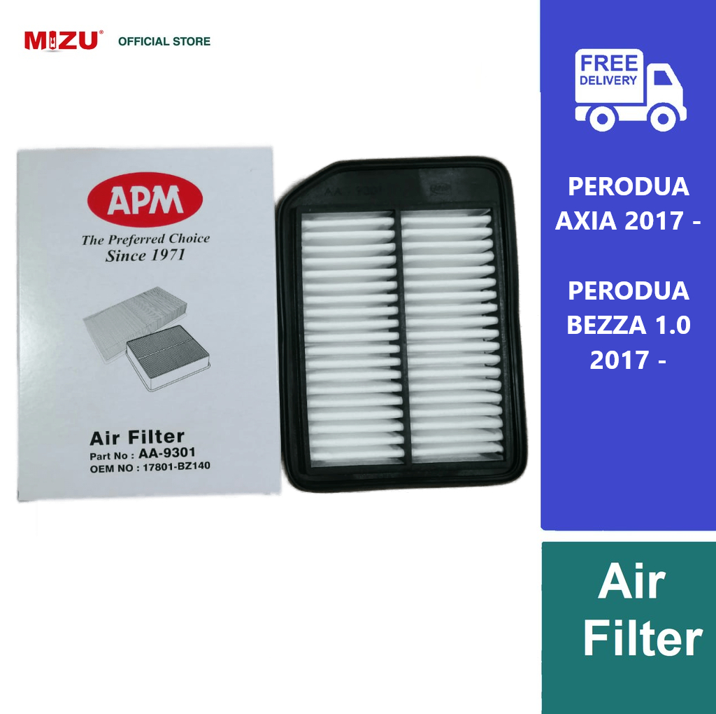 MIZU OSK Air Filter for Perodua 1.0CC 2017 A-9301P Axia 2017- , Bezza 1.0 | Shopee Malaysia