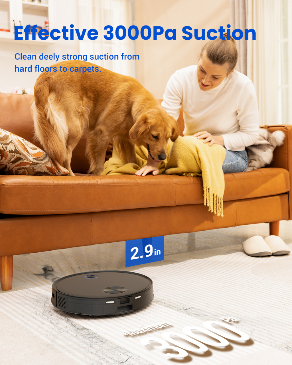 [New] Proscenic V10 Robot Vacuum Cleaner 3000pa Strong Suction ...
