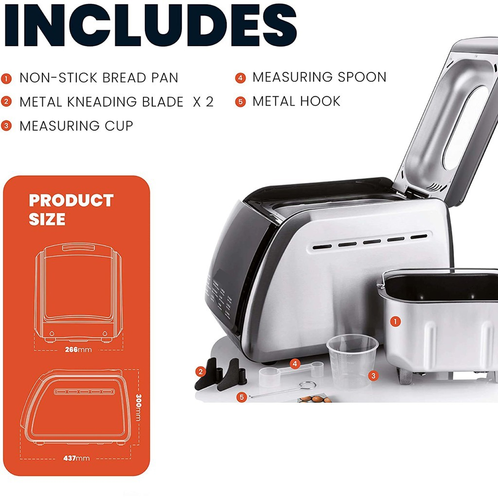 3.3LB RUSSELL TAYLOR X Muller Dual Blade Bread Maker | B5 | Shopee Malaysia