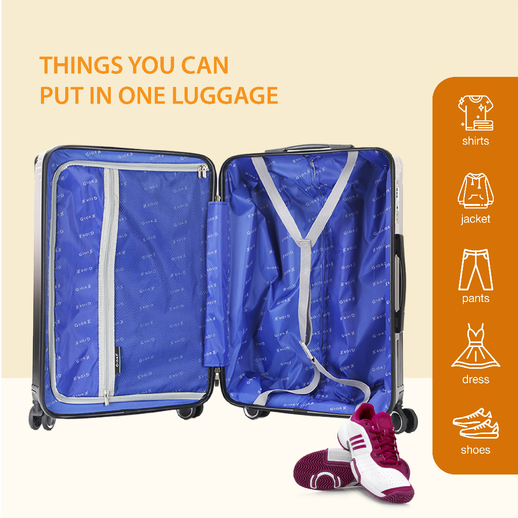 GiorX by Poly Pac Ombre & Classic 20" 24" 28" Beg Bagasi Ultra Strength ...