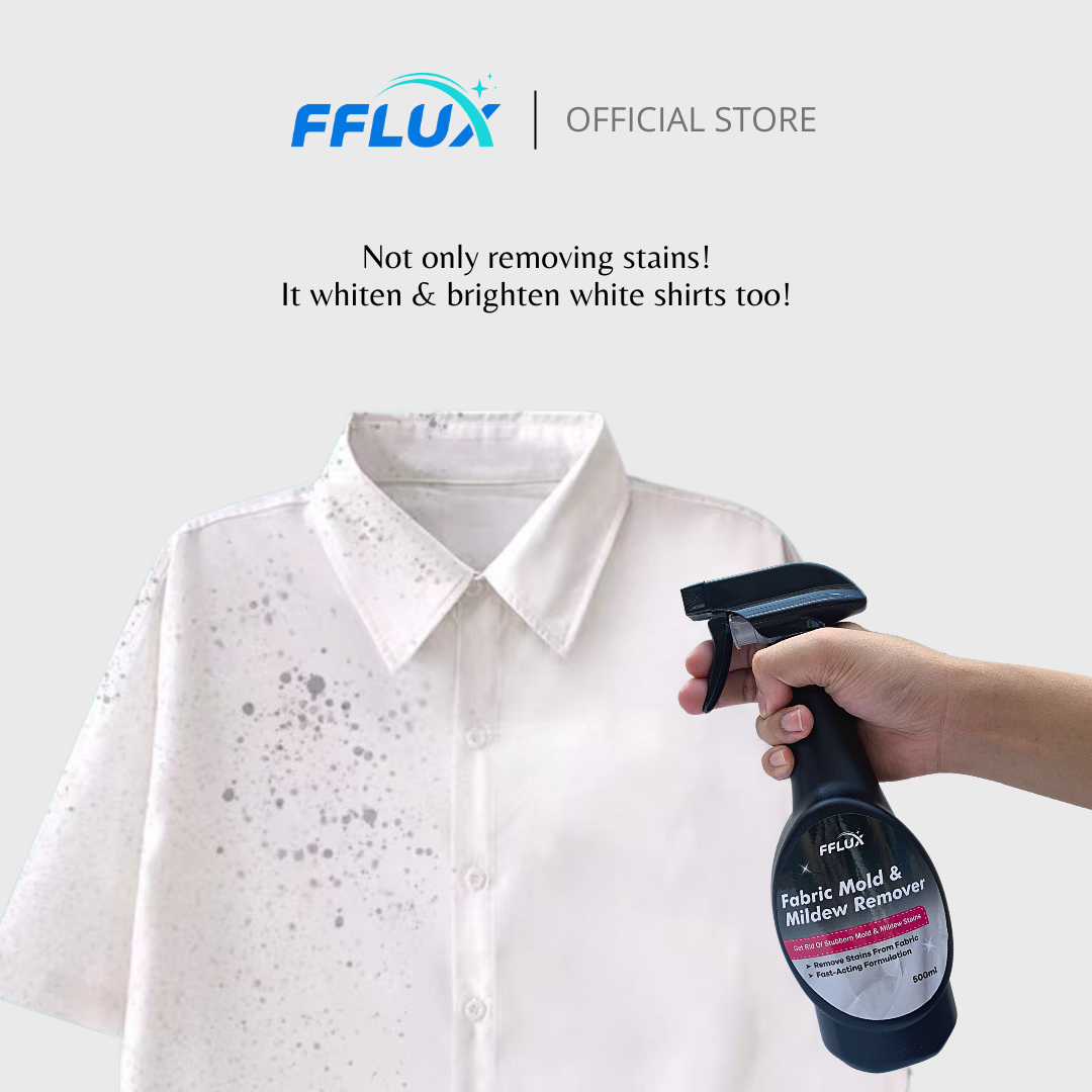 FFLUX Fabric Mold & Mildew Remover 500ml Pencuci Baju Kulat Baju Putih ...